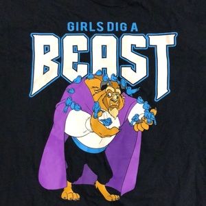 Disney | Tops | Disney Navy Blue Unisex The Beast Size Large | Poshmark